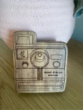 Finn + Emma | Other | Finn Emma Organic Wooden Camera Shaped Baby ...
